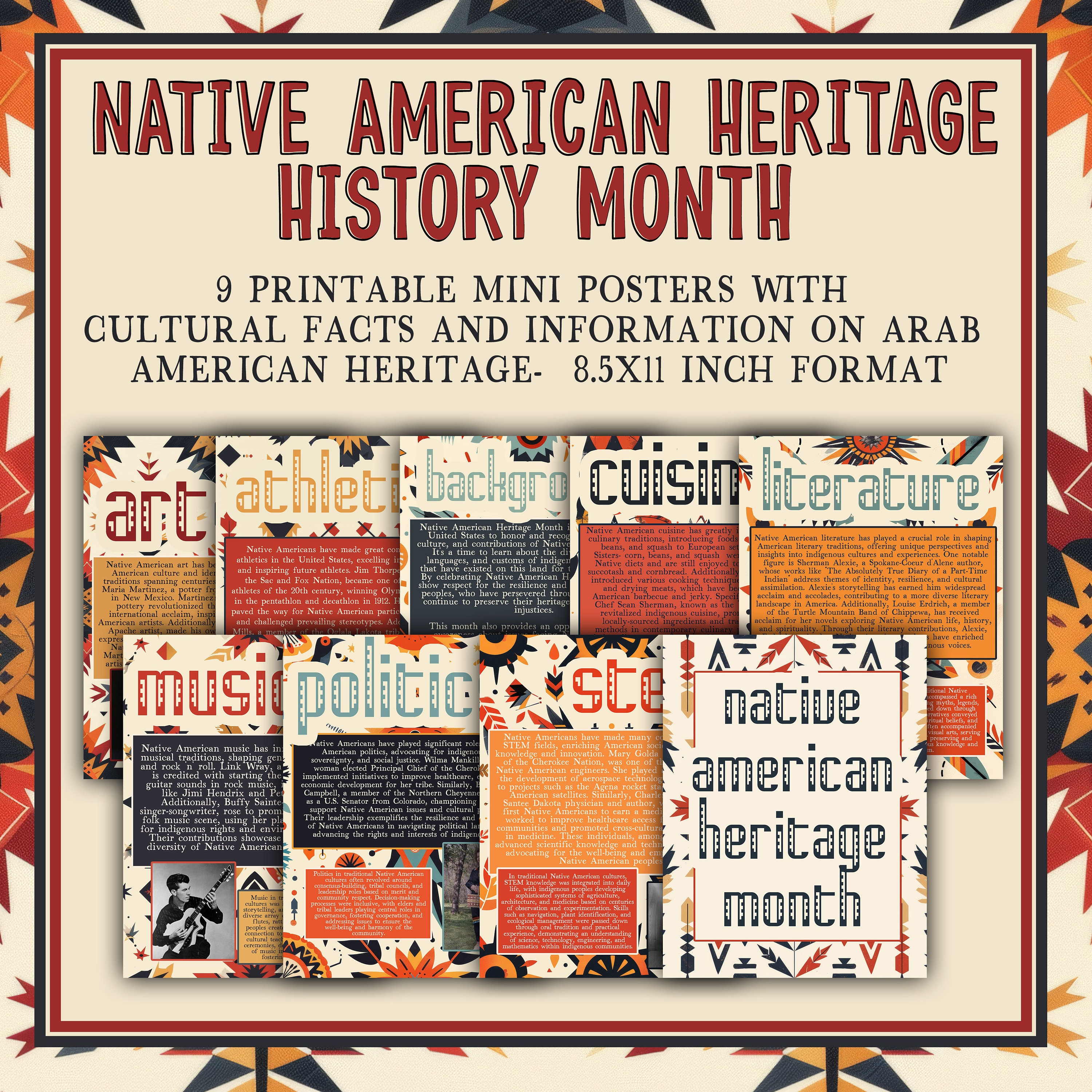 Indigenous History Classroom Decor Native American Heritage Bulletin ...