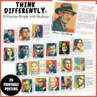 Dyslexia Awareness Month Bulletin Board Posters | Famous People ...