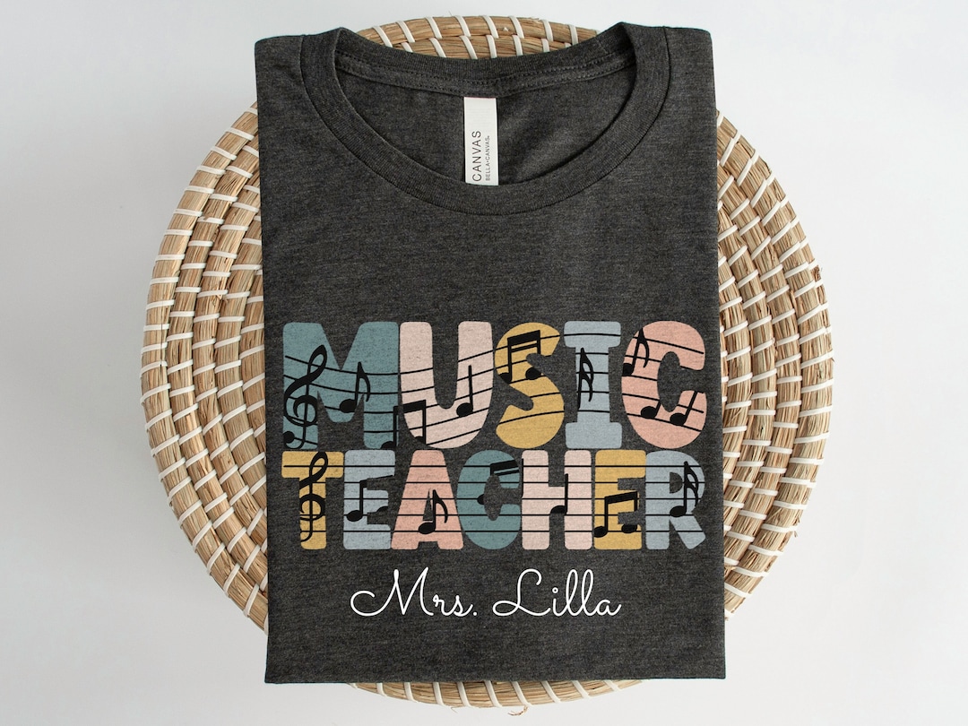 Personalized Music Teacher Shirt | Custom Band Orchestra Chorus Team ...