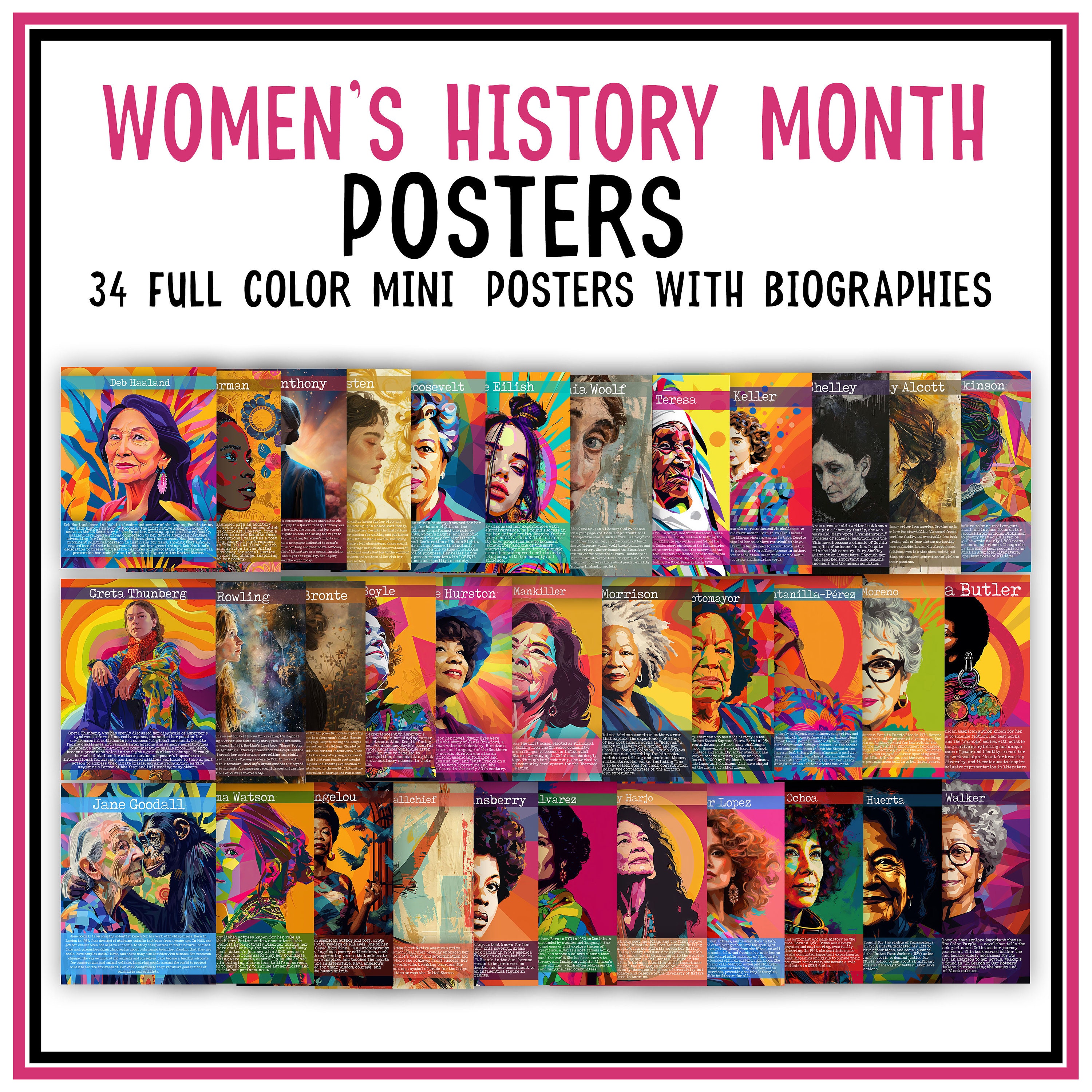 Women's History Month Posters | 34 International Womens Day Bulletin ...