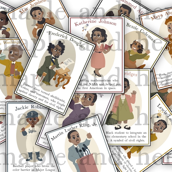 Black History Fact Cards - Etsy