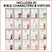Women of the Bible Poster Set | 20 Printable Christian Virtue Posters ...