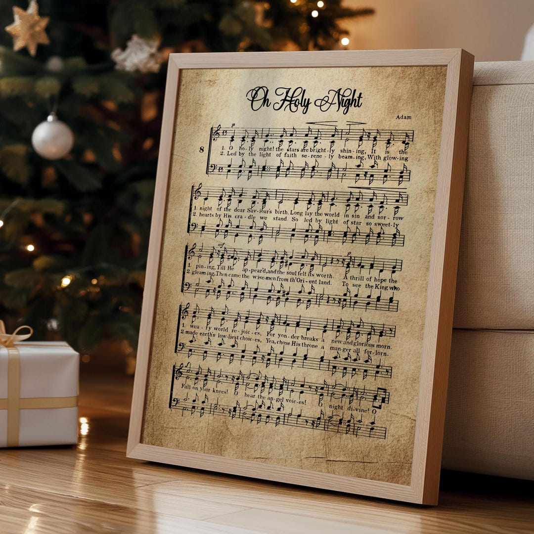 O Holy Night Vintage Print | Christmas Carol Printable Poster ...