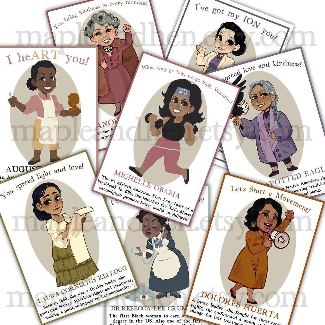 Strong Women Valentine Cards | Printable Instant Download Empowered ...