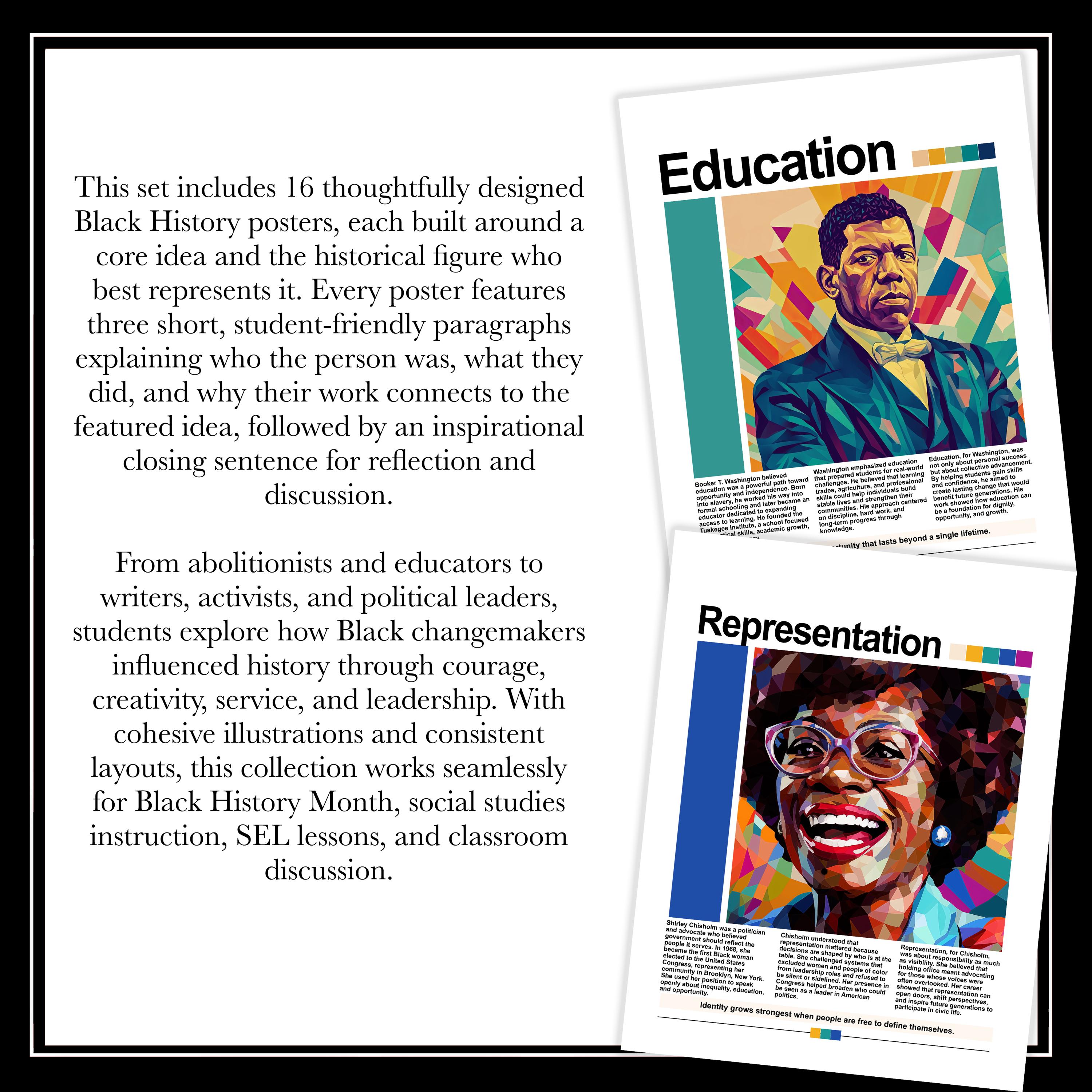 Black History Month Bulletin Board Set | Black History Through Big ...