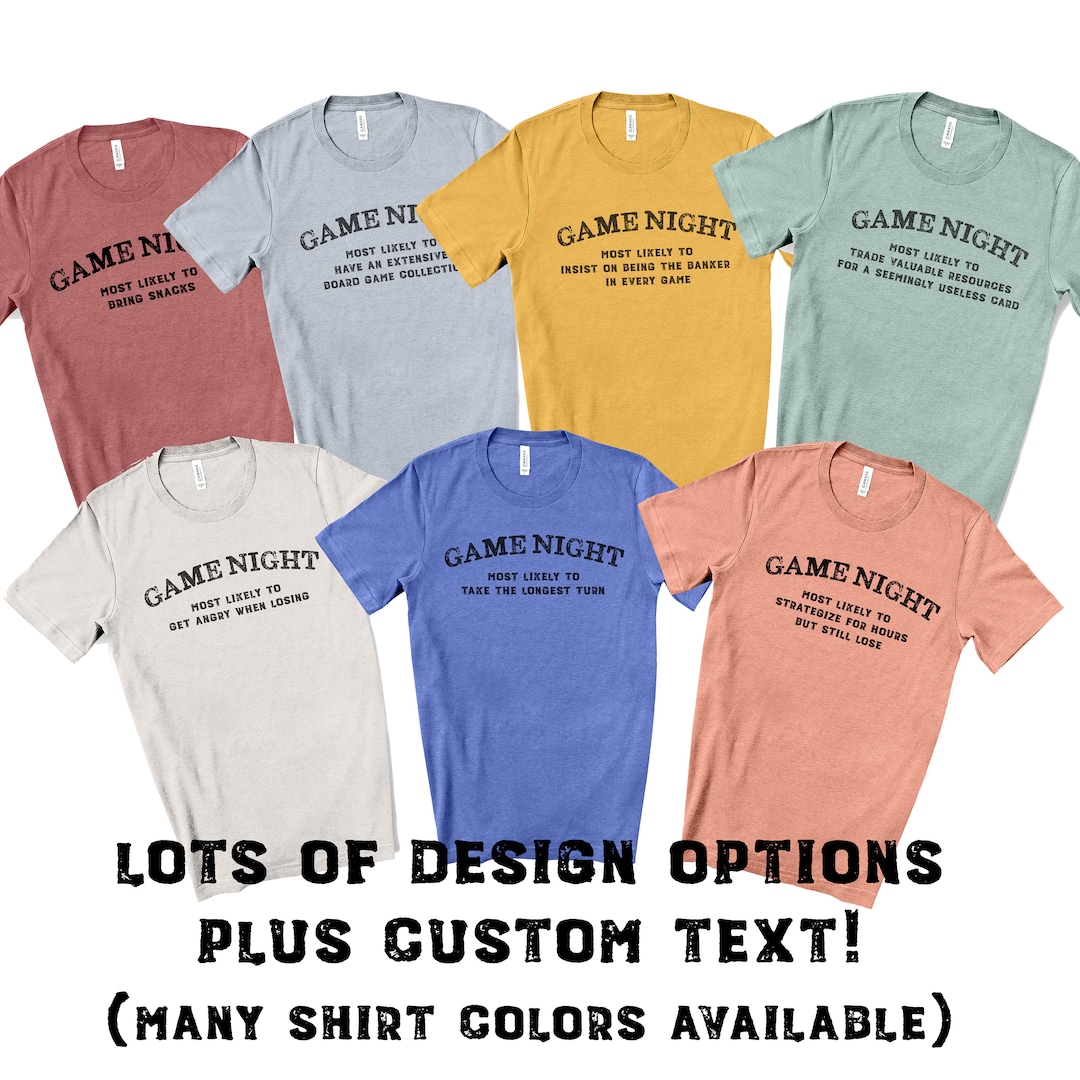 Game Night Shirts | Matching Family Board Game Night Tshirt | Most ...