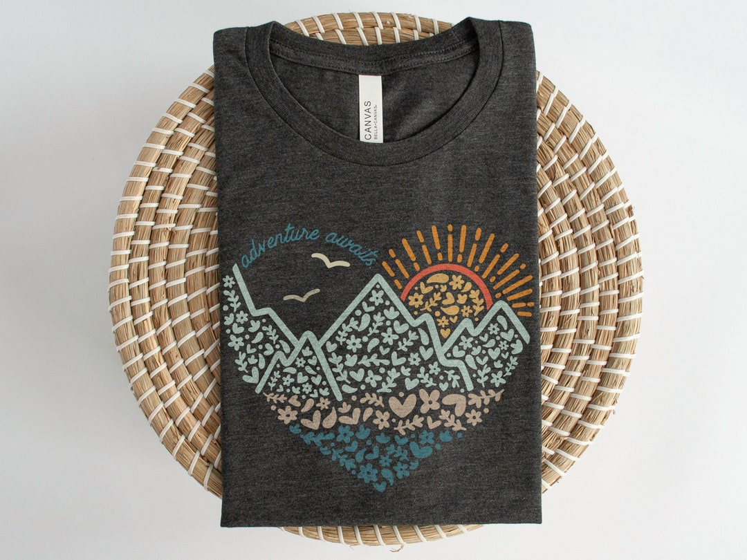 Adventure Awaits Shirt | Adventure Camping Shirt | Mountain Tshirt ...