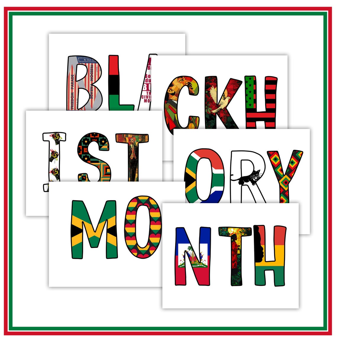 Black History Month Bulletin Board Letters Display | February Civil ...