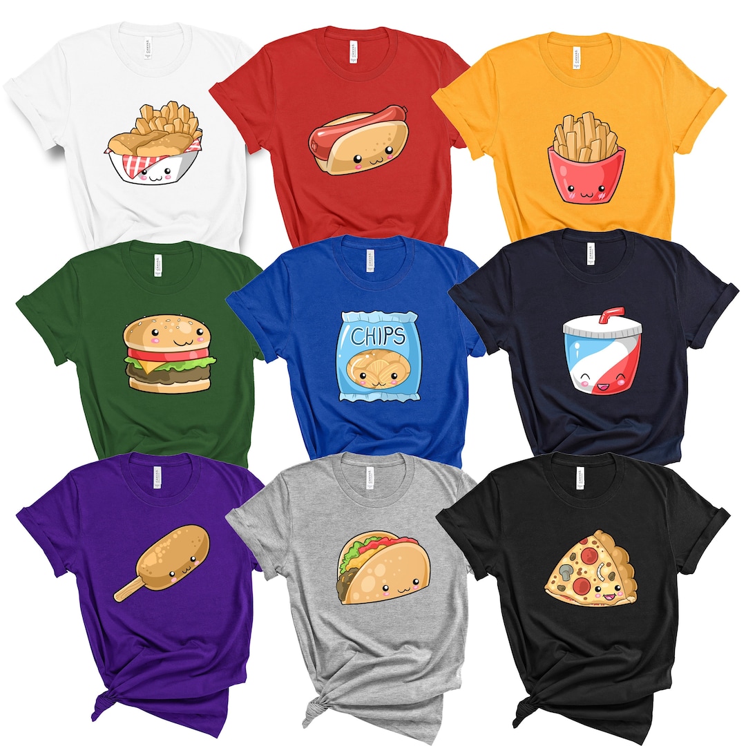 Group Costume Shirts Matching Fast Food Halloween Costumes Etsy