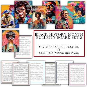 Black History Month Bulletin Board Bundle | Class Interactive Poster ...