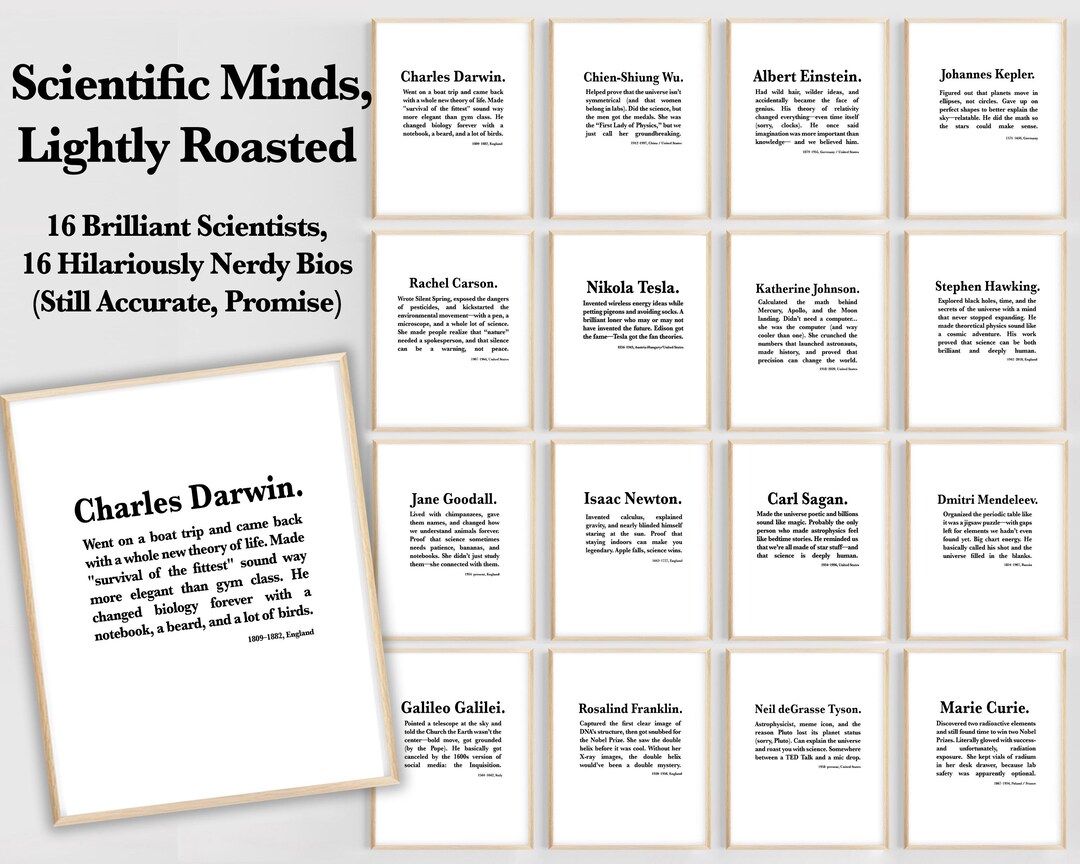 Funny Scientist Bulletin Board Posters | Minimalist Science Teacher ...