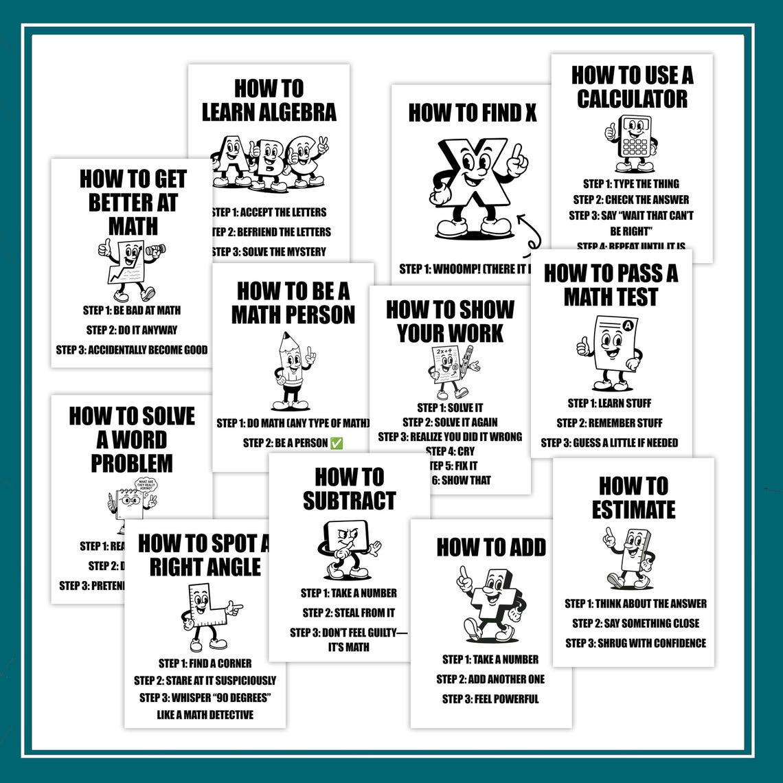 Funny Math Posters for Classroom Decor | Middle School Math Bulletin ...