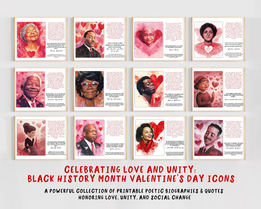Black History Valentine's Day Posters | Black History Month Love ...