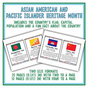Asian American and Pacific Islander Heritage Month Flashcards | AAPI ...