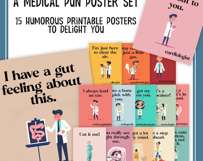 Funny Doctor's Office Decor, 9 Medical Puns, Funny Medical Quotes ...