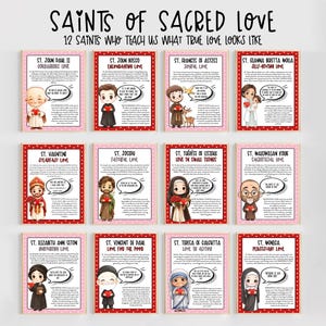 Catholic Saints Valentine Bulletin Board | Saints of Sacred Love Poster ...