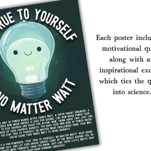 Motivational Science Class Posters | Inspirational Middle School ...