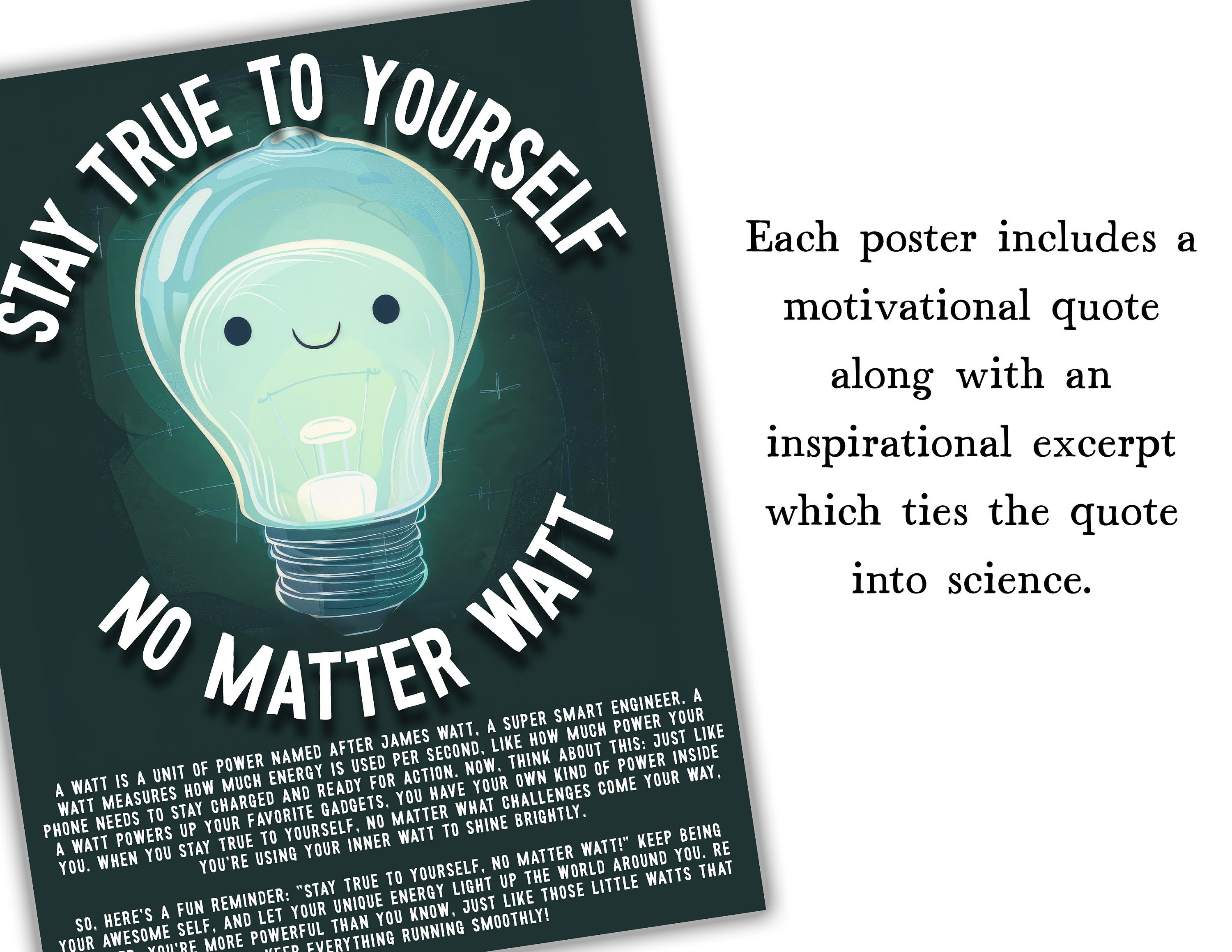 Motivational Science Class Posters | Inspirational Middle School ...