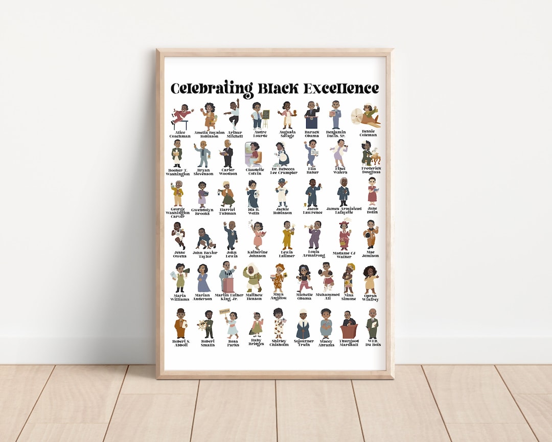Celebrating Black Excellence Poster Print Black History Month Wall Art ...