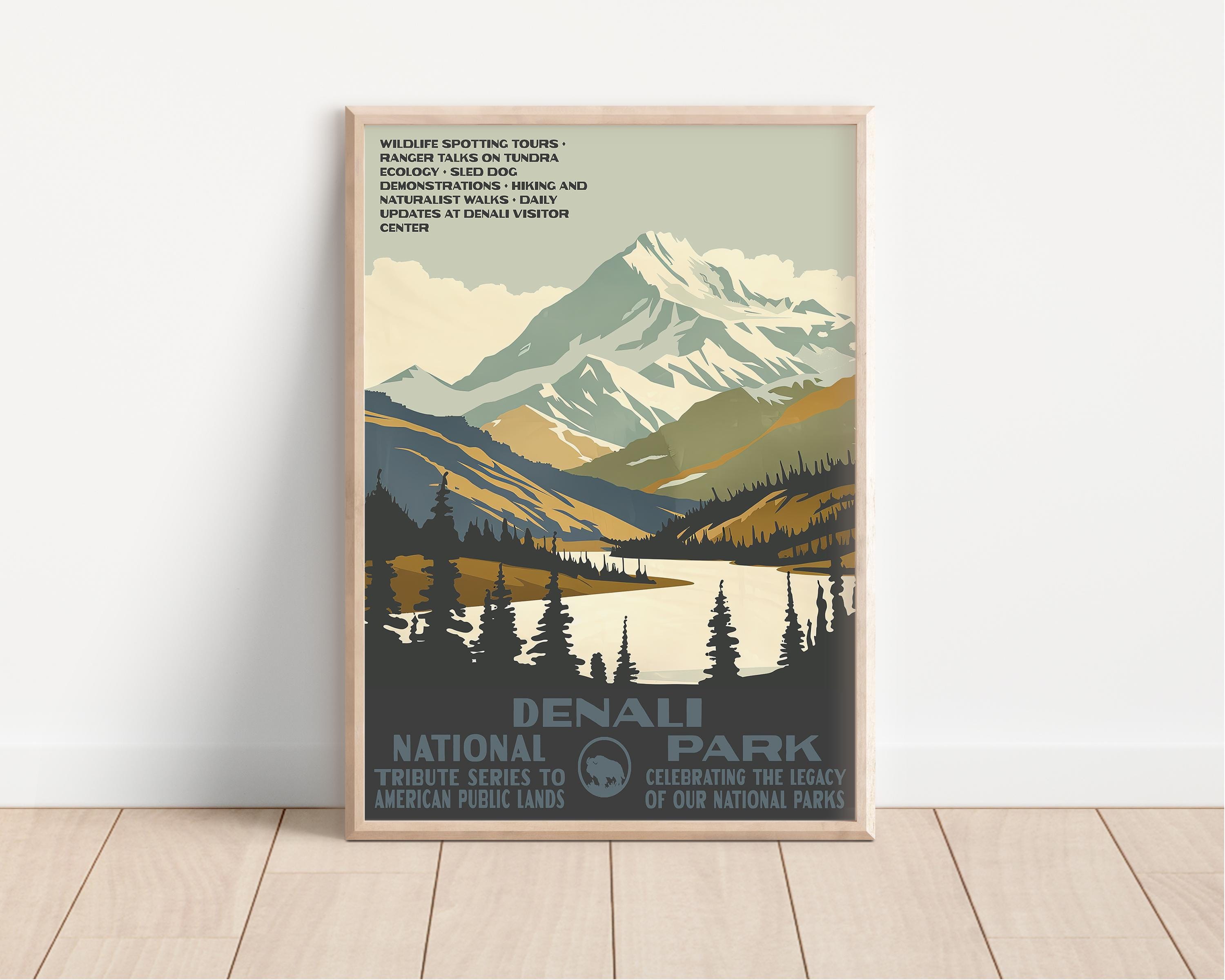Wpa-inspired US National Park Digital Poster Collection | Vintage ...