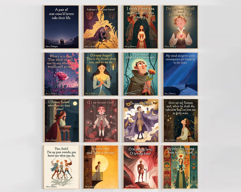 Shakespeare Romeo & Juliet Posters | English Literature Bulletin Board ...