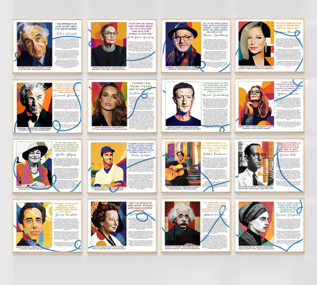 Jewish American Heritage Month Poster Set | Threads of Legacy 16 ...
