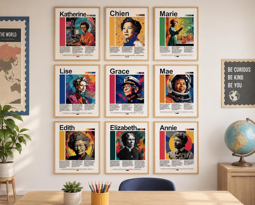 Women in STEM Bulletin Board | Women in Science Math Posters | Women's ...
