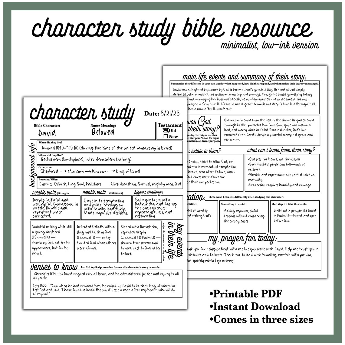 Digital Bible Study Essentials Bundle | Verse Mapping, Character Study ...