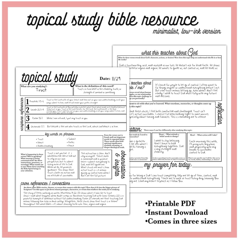 Digital Bible Study Essentials Bundle | Verse Mapping, Character Study ...