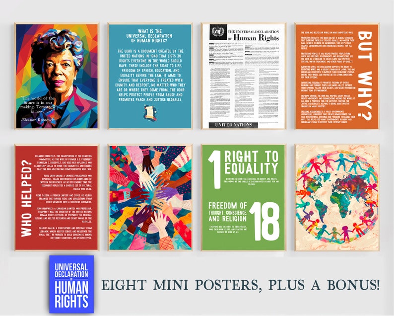 Universal Declaration of Human Rights Bulletin Board Set | UDHR Month ...