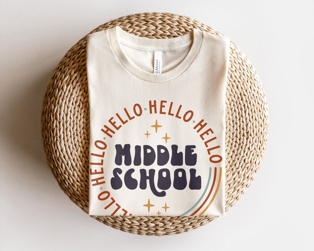 Middle School Teacher Shirt | Retro Hello Vintage Team Teachers Tshirt ...
