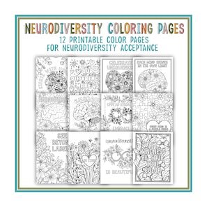 Neurodiversity Awareness Month Coloring Pages | Autism Acceptance ...