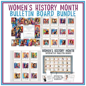 Women's History Month Bulletin Board Set Posters | International Women ...