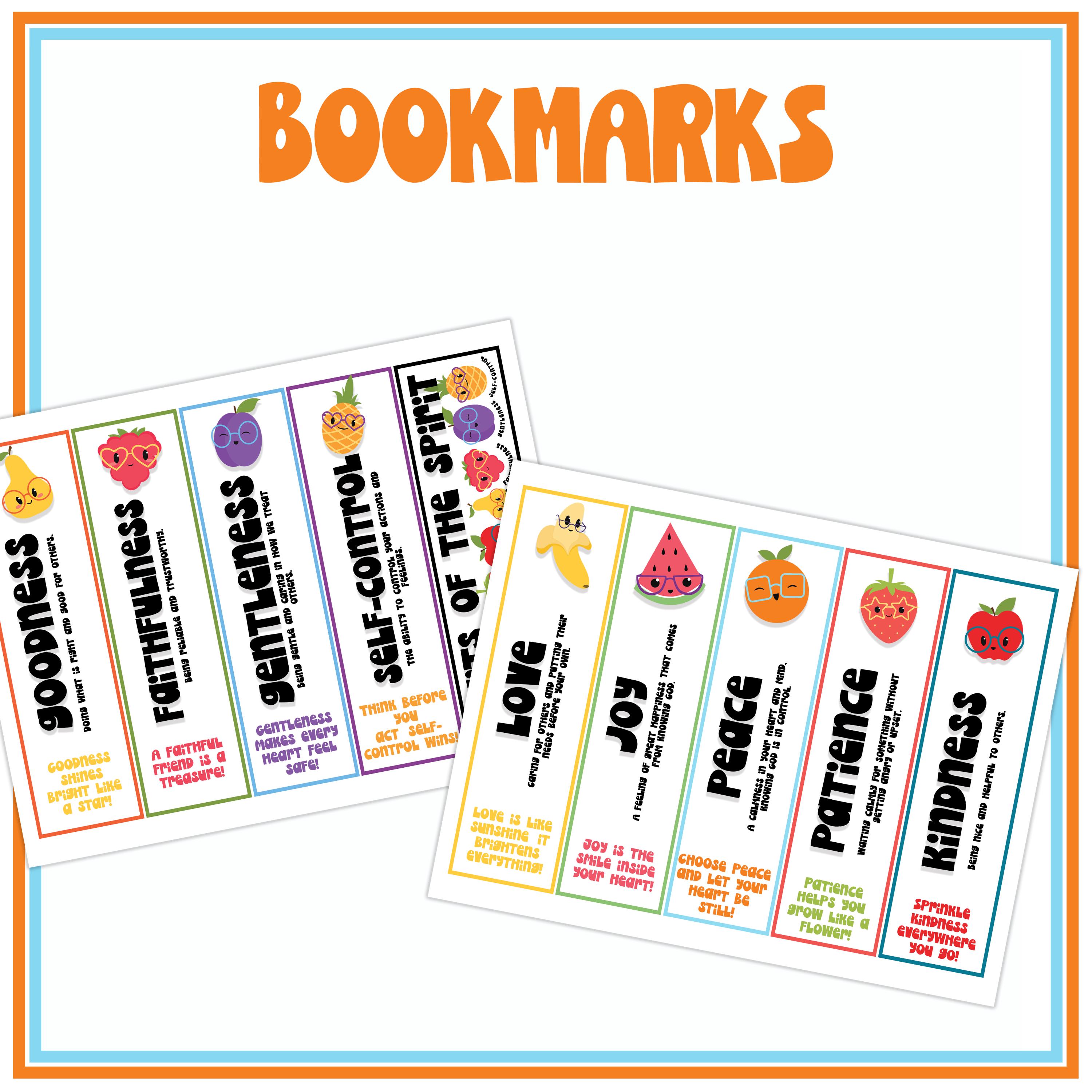 Fruits of the Spirit Printable Bundle | Christian Bible Based Bulletin ...