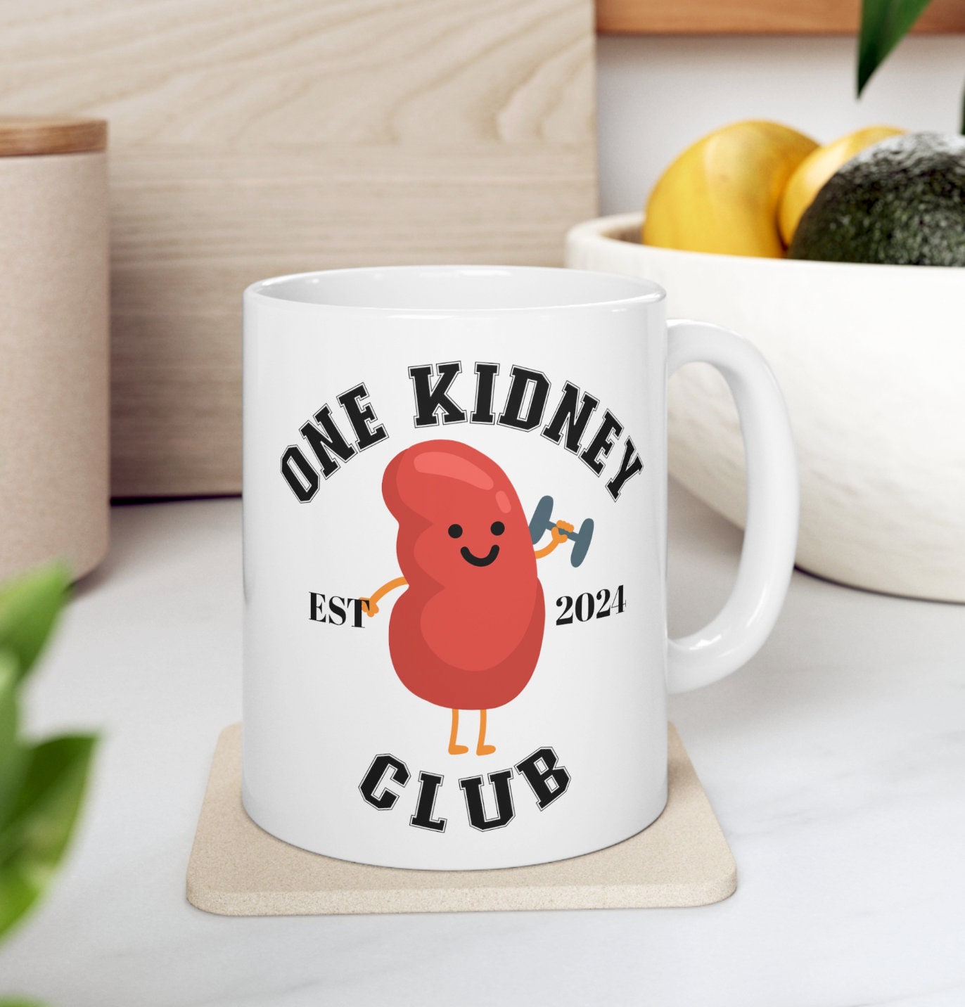 Custom One Kidney Club Mug | Funny Kidney Surgery Coffee Cup ...