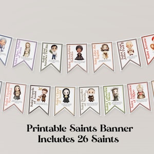 Catholic Saints Bunting | All Saints Day Printable Banner | Saint ...