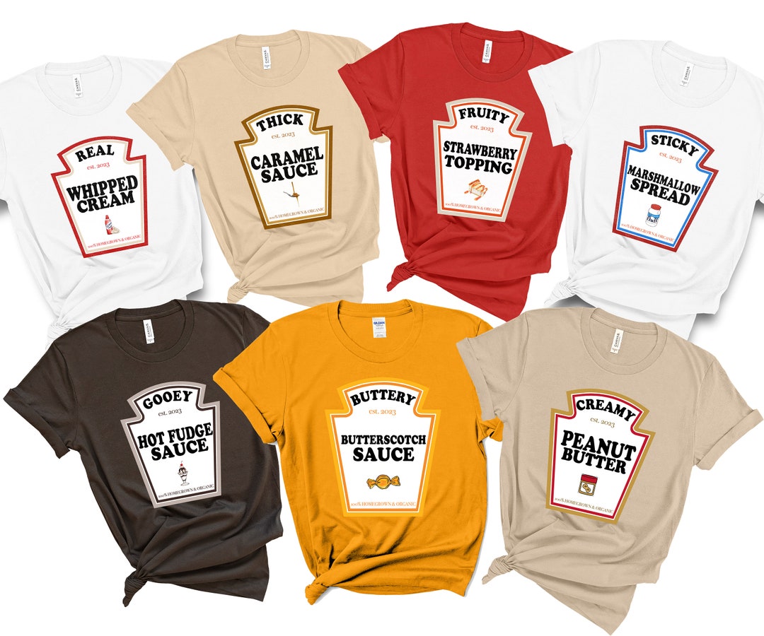 Group Dessert Sauce Shirts | Matching Condiment Halloween Costume Party ...