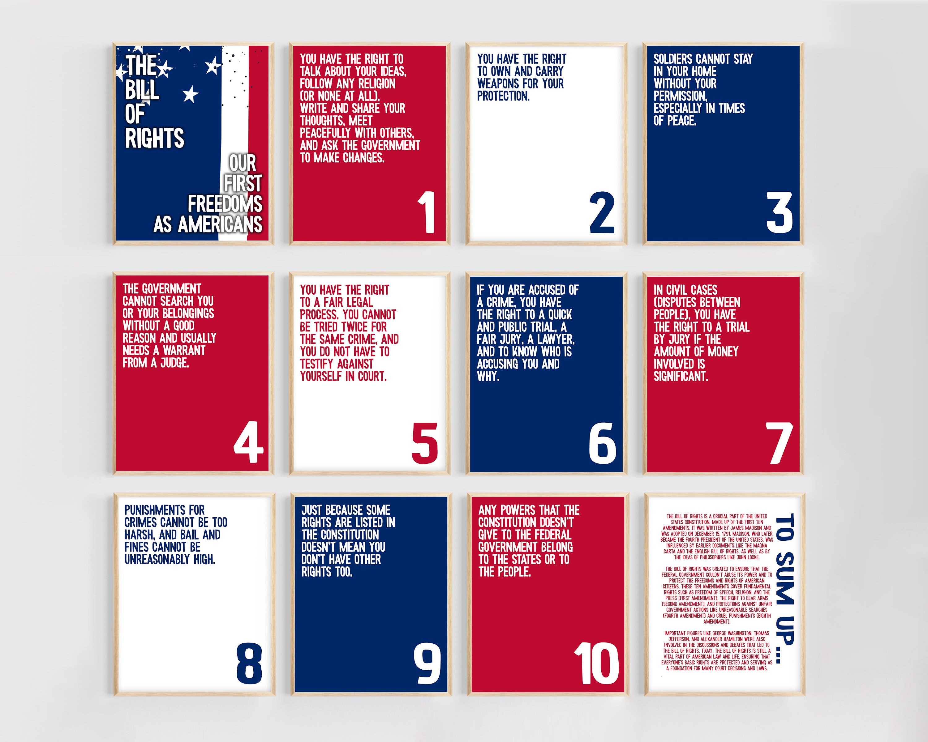 The Bill of Rights Amendments Bulletin Board | US Constitution ...