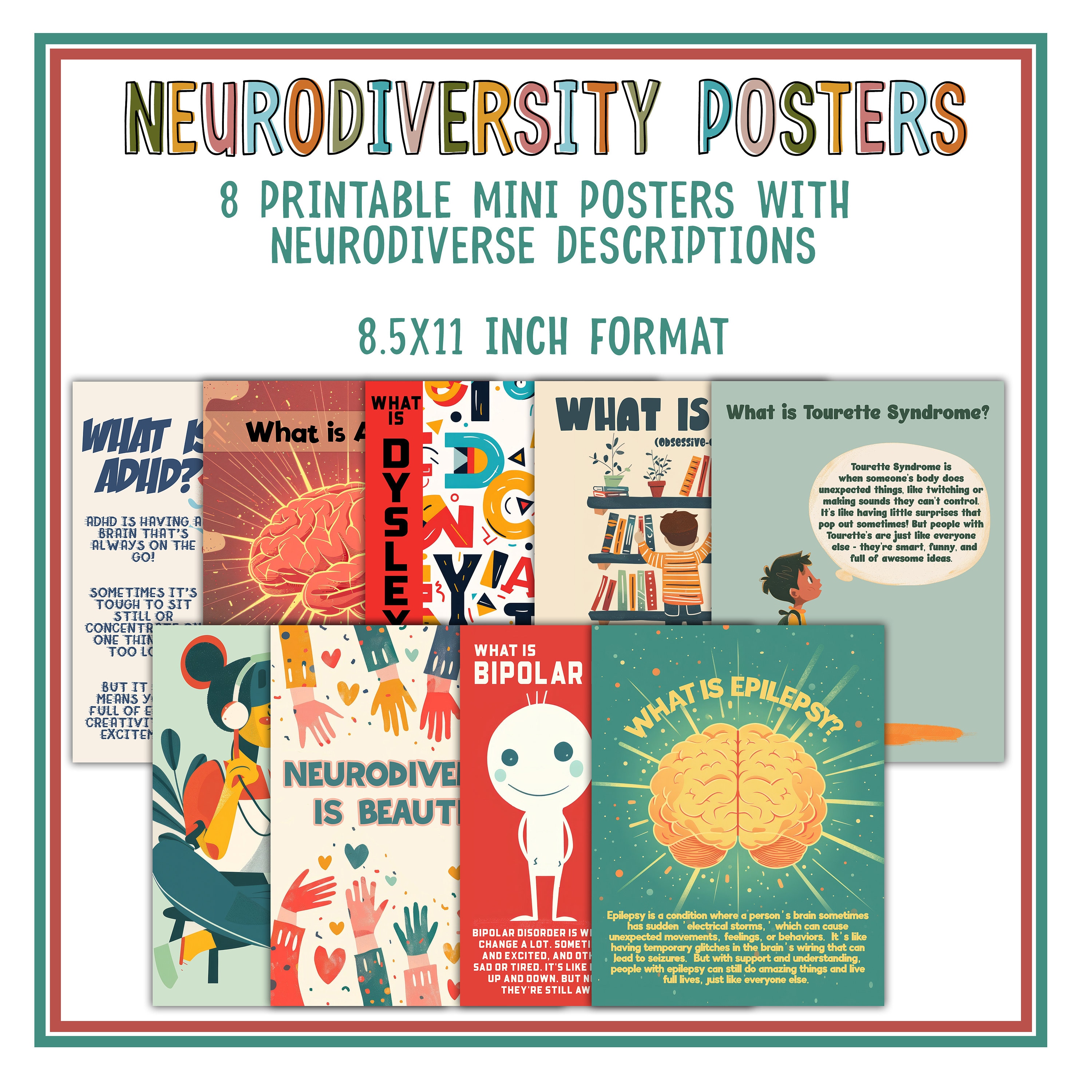 Neurodiversity Awareness Month Posters | Autism Acceptance Bulletin ...