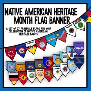 Native American Heritage Month Flag Pennant | American Indian History ...