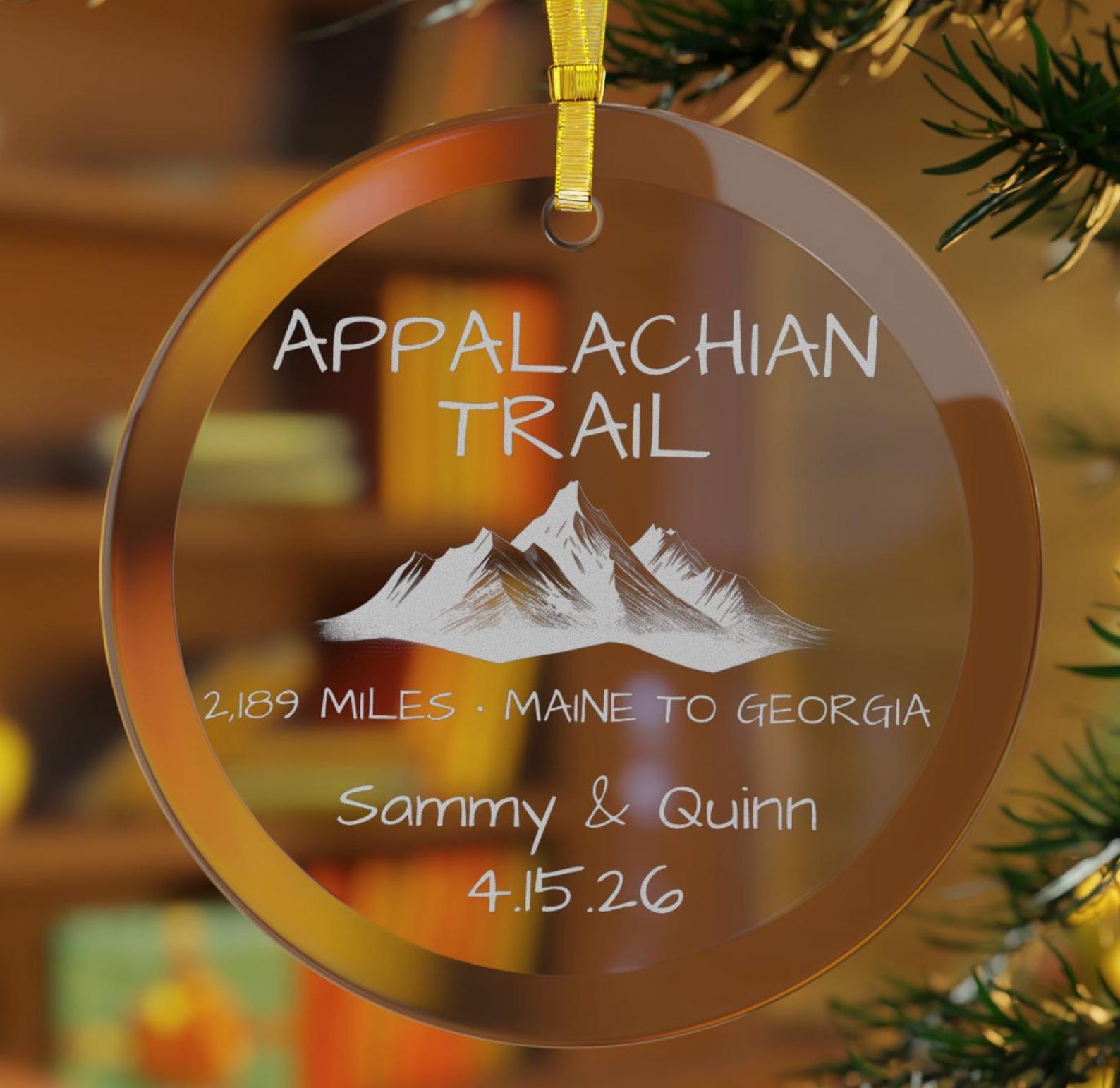 Custom Appalachian Trail Glass Christmas Ornament | Personalized AT ...