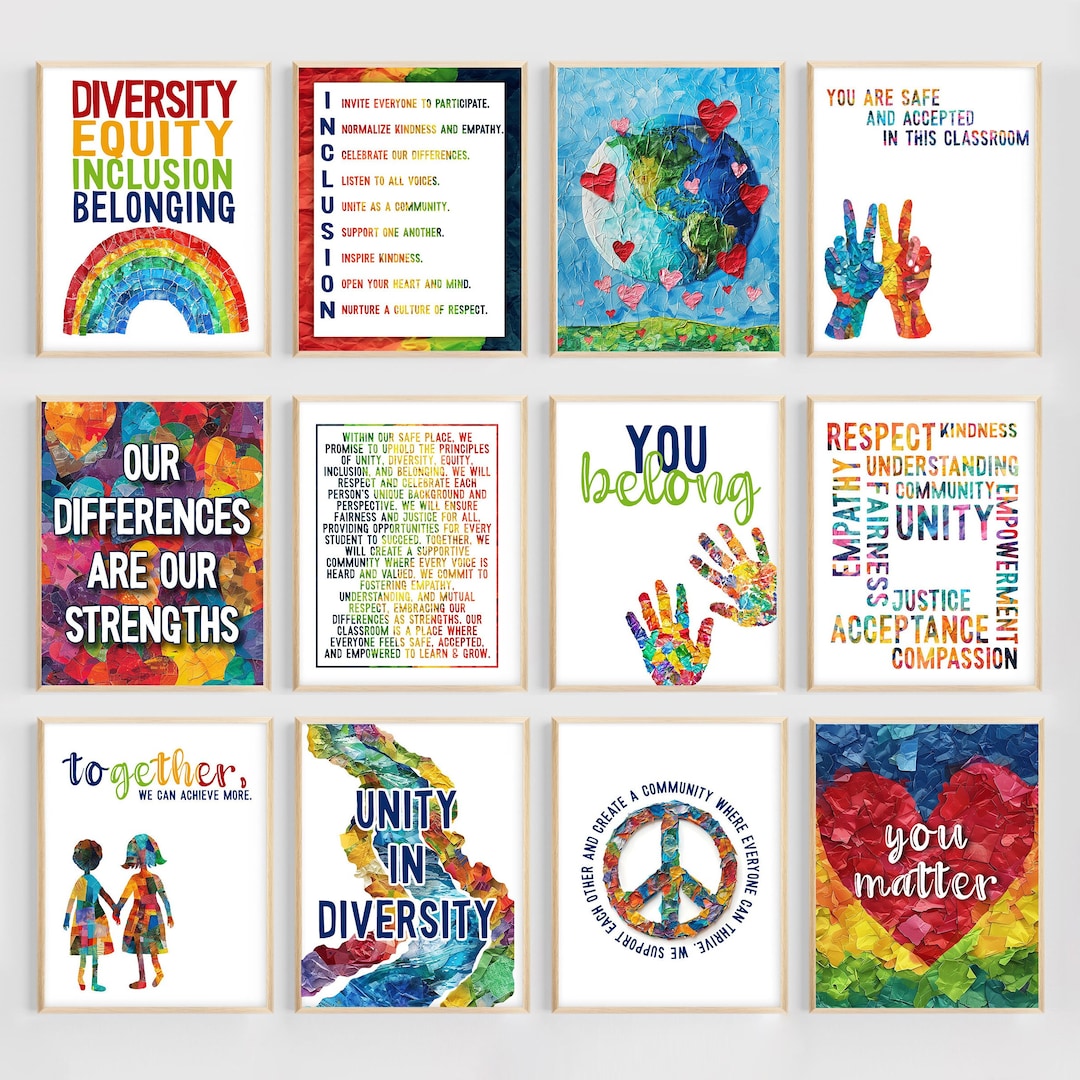 Classroom Decor Bundle | Diversity Equity Inclusion Belonging DEIB ...