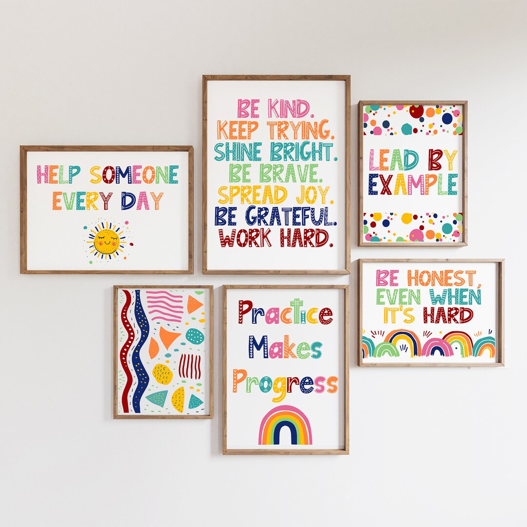 Classroom Decor Bundle Motivational Printable Posters Elementary School ...