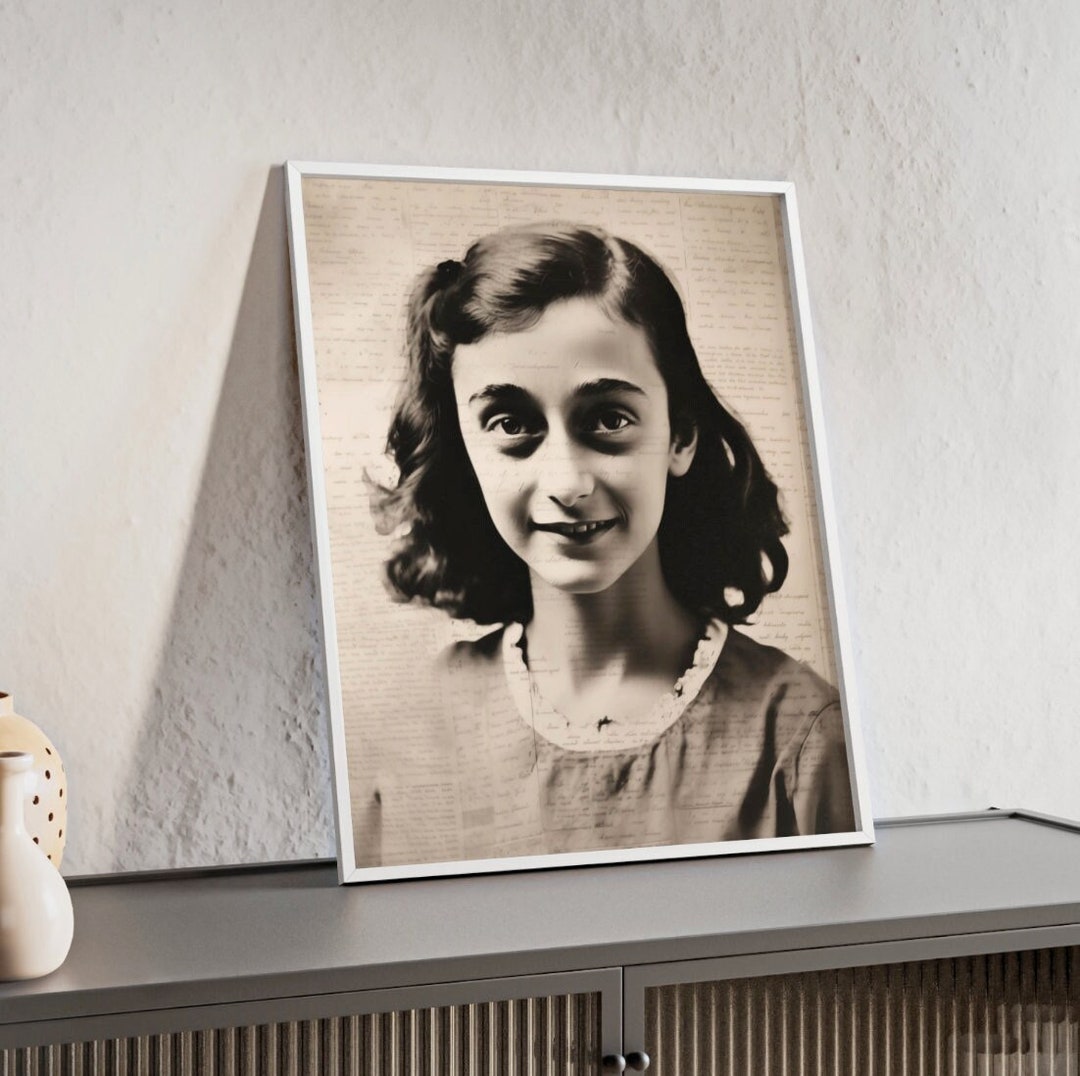 Anne Frank Art Print Women's History Digital Poster Bulletin Board Kit ...