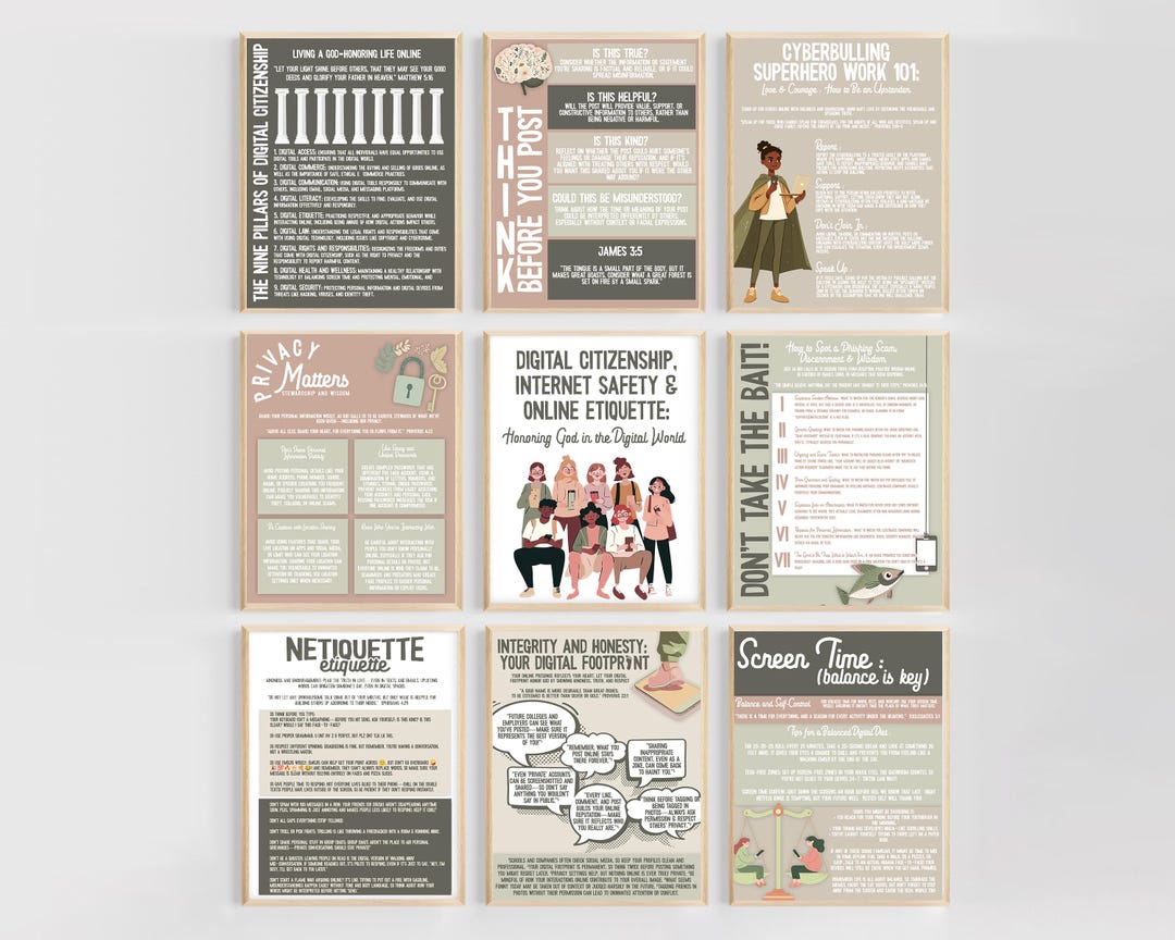 Faith-based Digital Citizenship Bulletin Board | Printable Christian ...