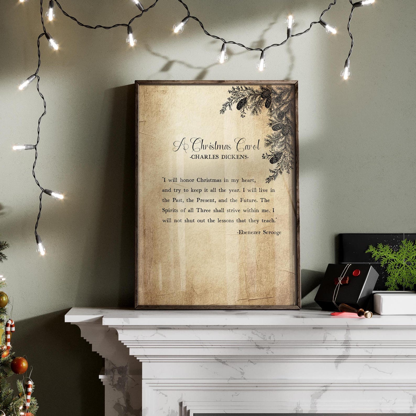 A Christmas Carol Printable Art | Charles Dickens Art | Ebenezer ...