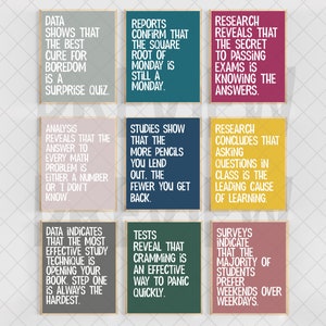 Funny Classroom Study Posters | High School Middle School Teacher Slang ...