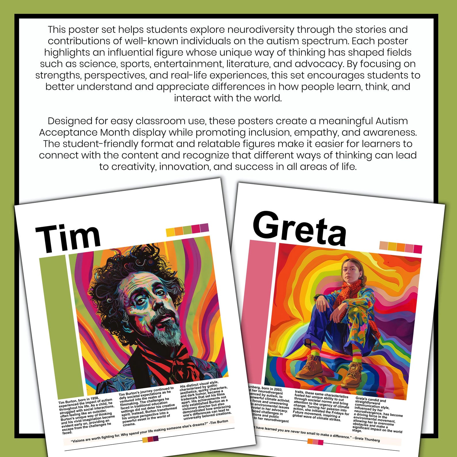Autism Acceptance Month Poster Set | Neurodiversity Awareness Bulletin ...