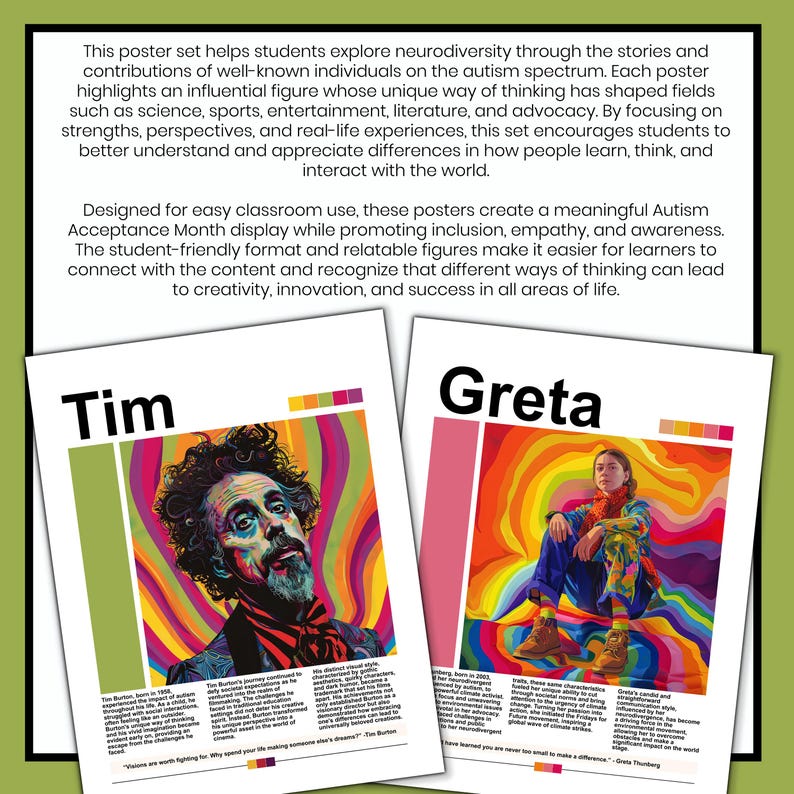 Autism Acceptance Month Poster Set | Neurodiversity Awareness Bulletin ...