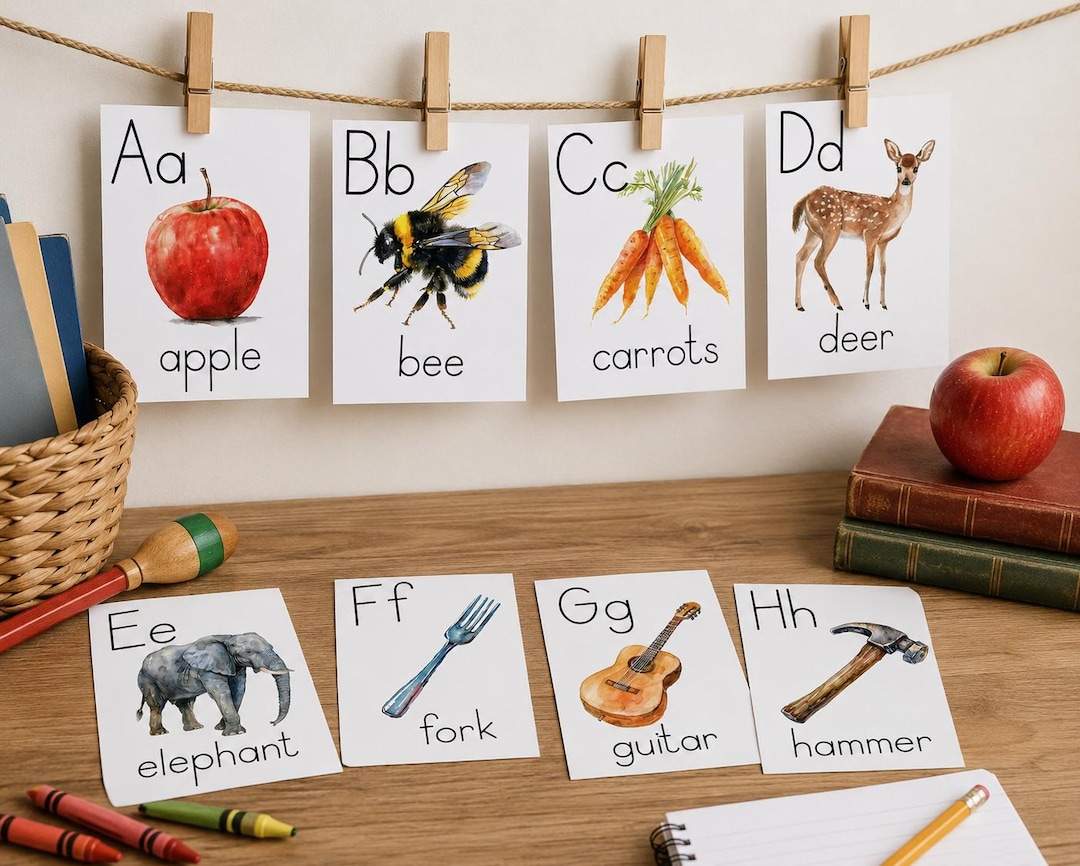 Alphabet Flashcards | Alphabet Posters | ABC Montessori Flash Cards ...